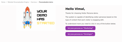 Progressive User Experiences Based on Visitor Persona