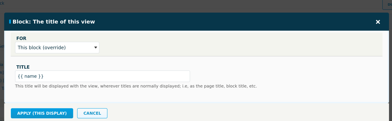 How to Use Tokens in the Title of a View in Drupal?